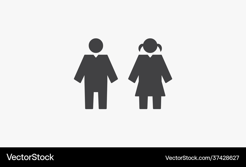 Children icon isolated on white background Vector Image