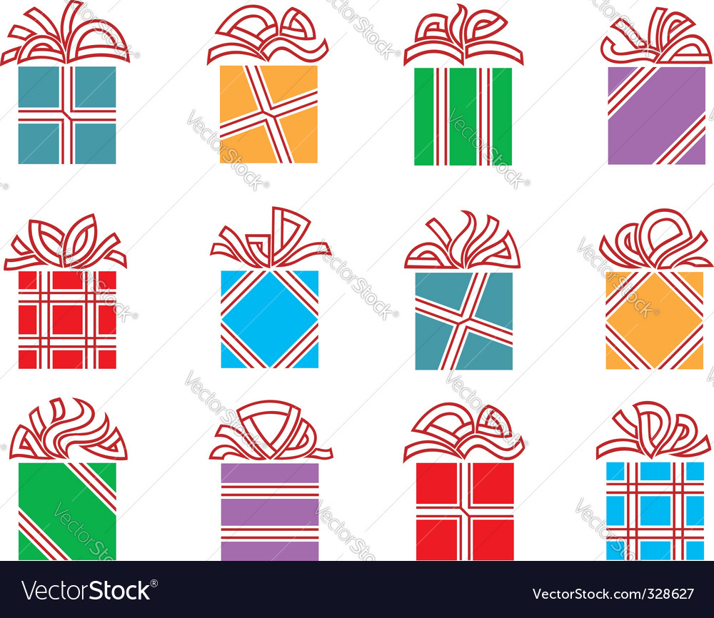 Gift boxes Royalty Free Vector Image - VectorStock