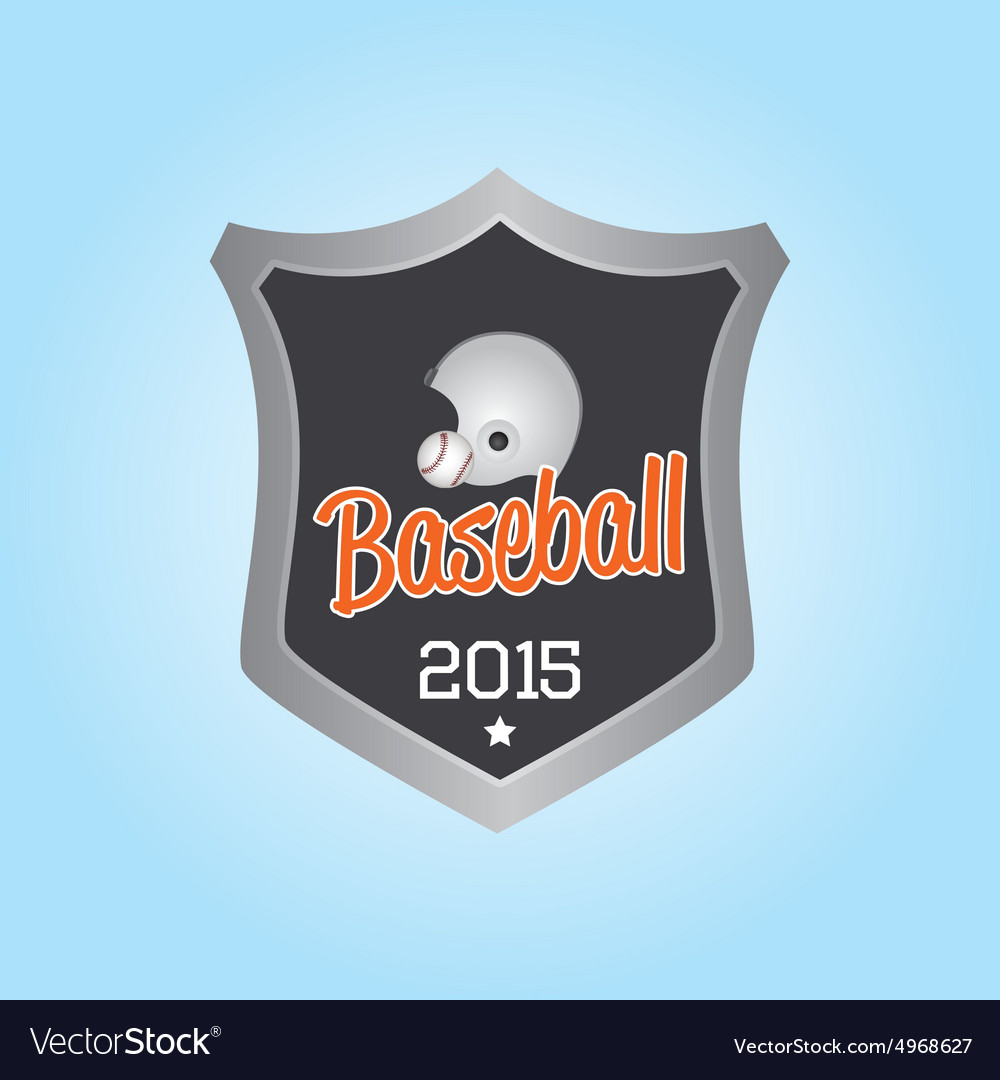 Isolated label with baseball elements Royalty Free Vector