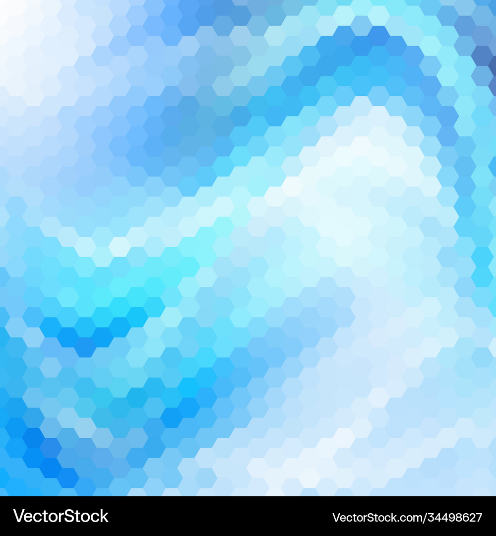 Light blue abstract background hexagons Royalty Free Vector