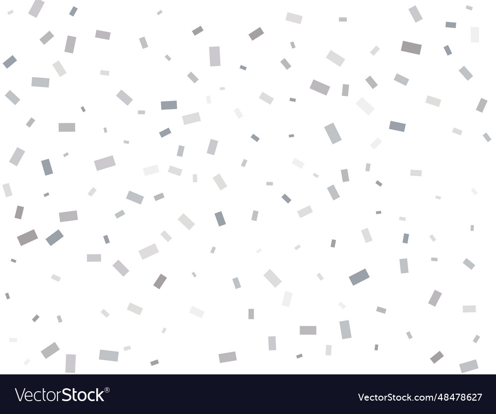 Modern light silver rectangular glitter confetti Vector Image