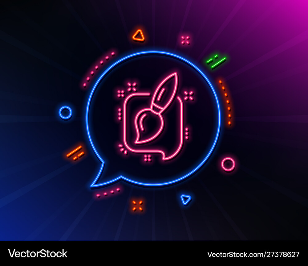 Painting brush line icon creativity sign Vector Image