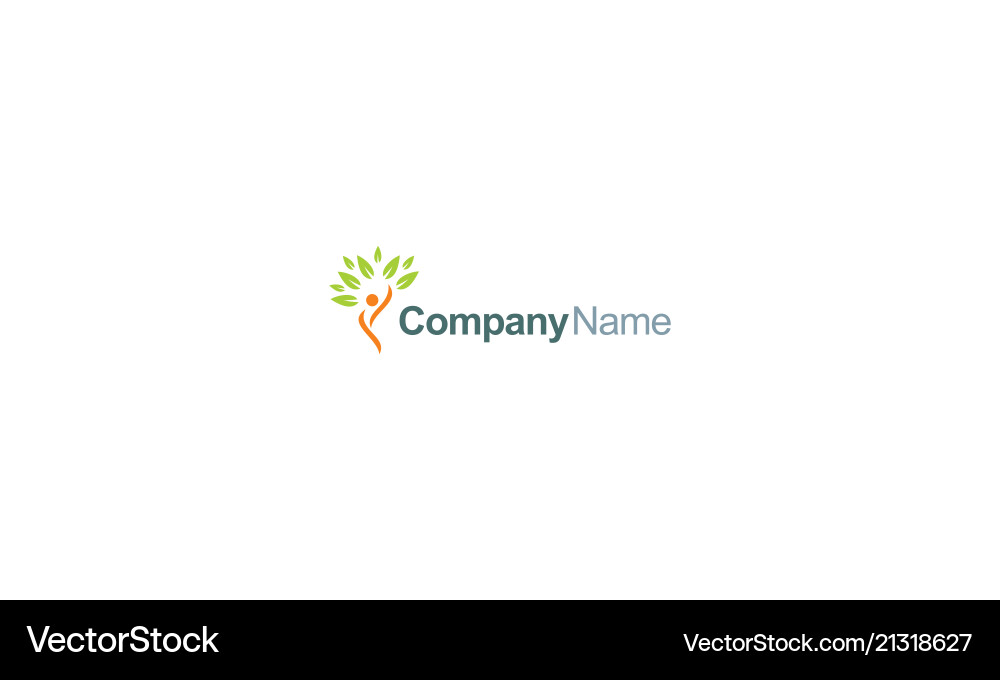 People health tree green leaf logo Royalty Free Vector Image