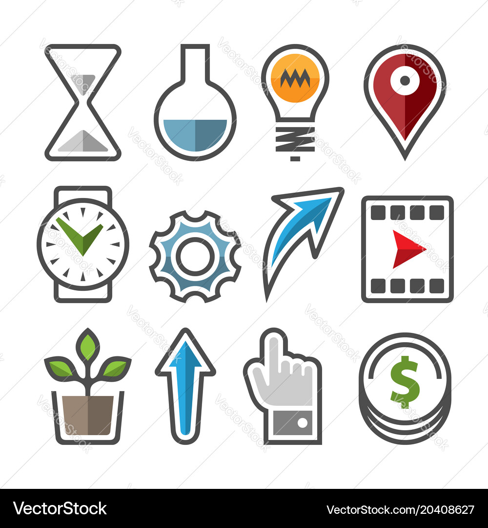 Set of icons Royalty Free Vector Image - VectorStock