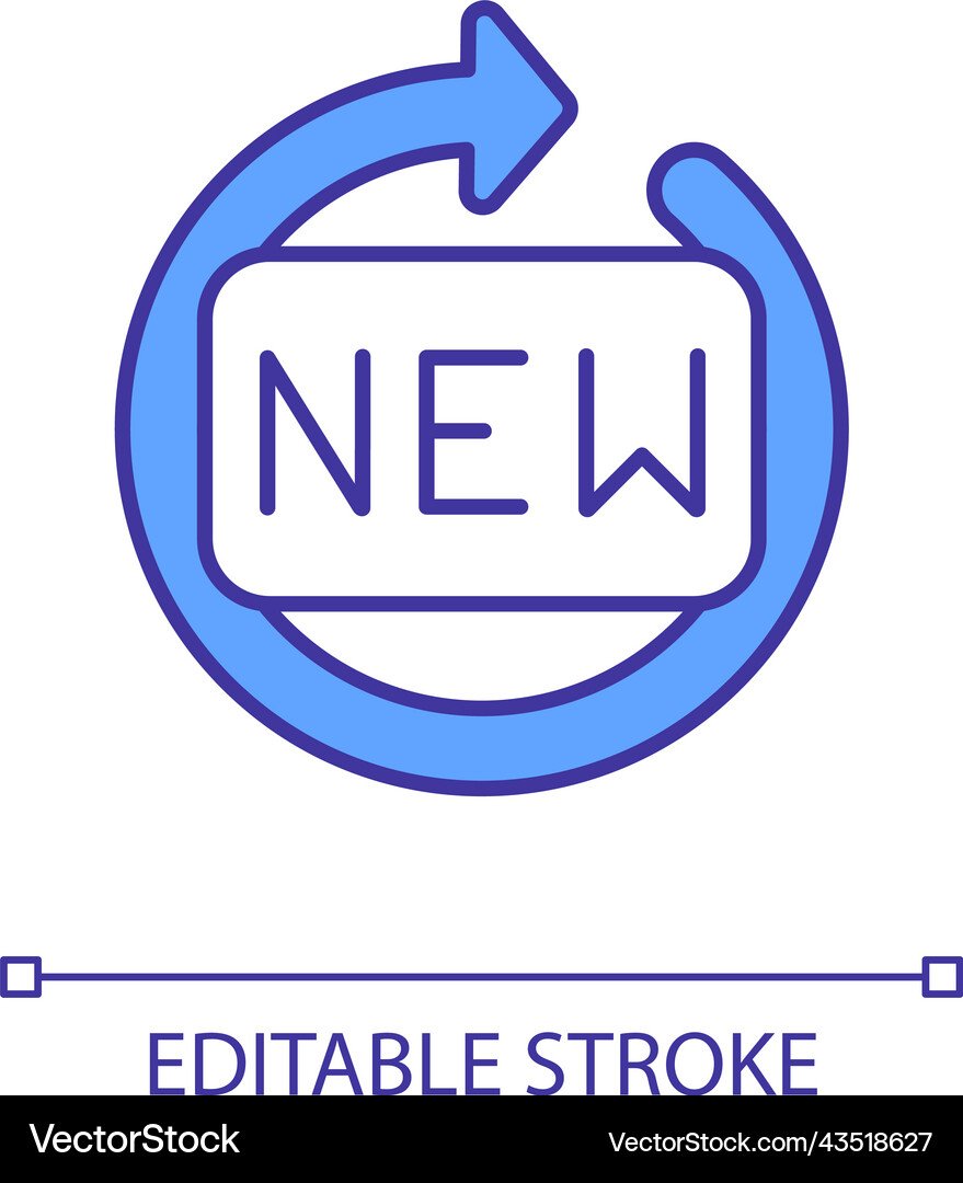 System update rgb color icon Royalty Free Vector Image