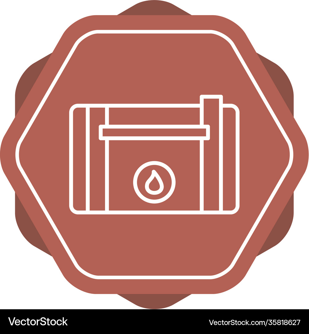Unique oil heater line icon Royalty Free Vector Image