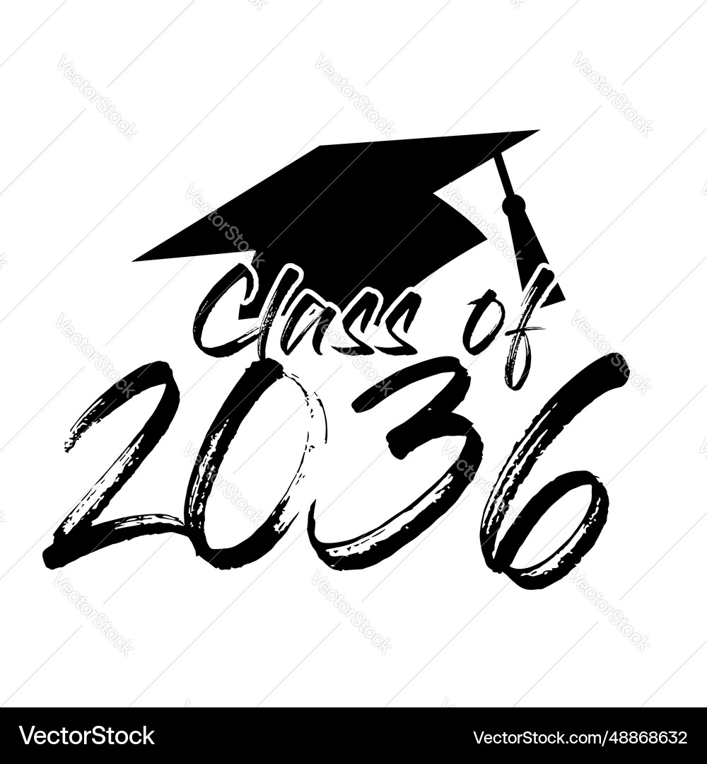 Class of 2036 Graduation Celebration Royalty Free Vector