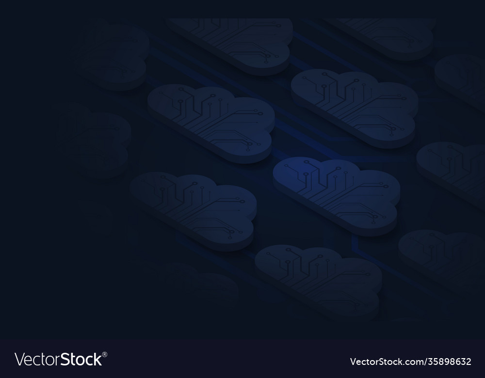 Data cloud storage computing technology Royalty Free Vector