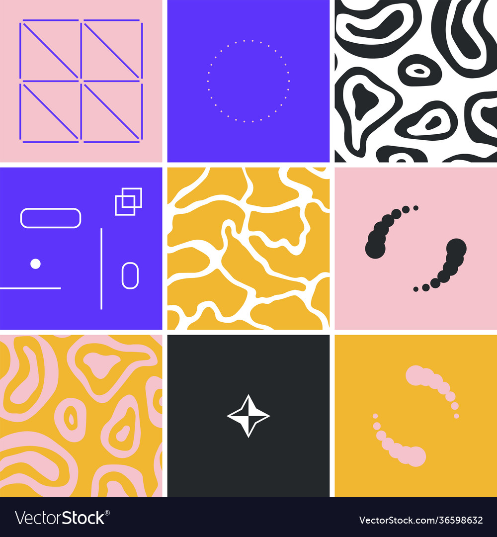 Digital collage pattern design Royalty Free Vector Image