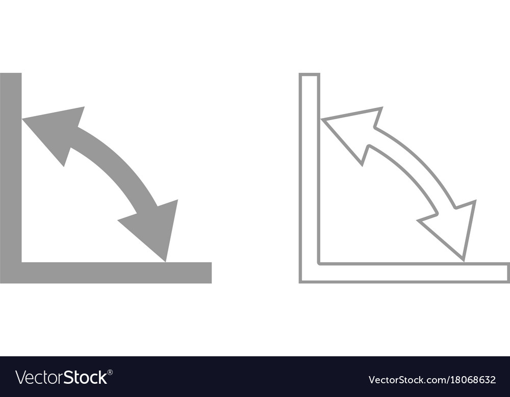 Geometry Math Signs Symbols Grey Set Icon Vector Image