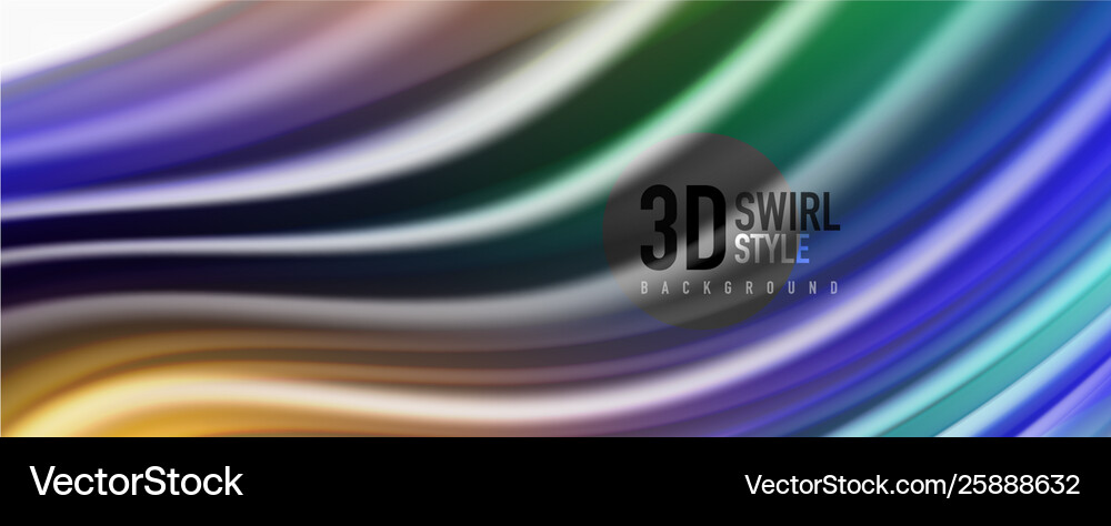 Modern liquid color flow on white - colorful Vector Image