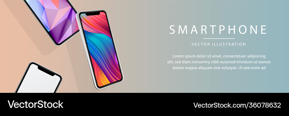 New generation smartphone social media design Vector Image
