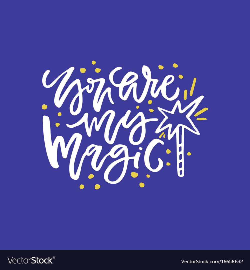 Romantic Handdrawn Lettering Royalty Free Vector Image