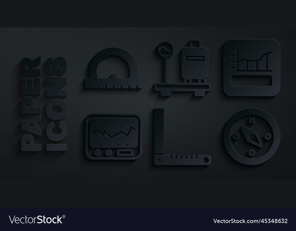 Set corner ruler graph schedule chart diagram Vector Image Set corner ruler graph schedule chart diagram Vector Image