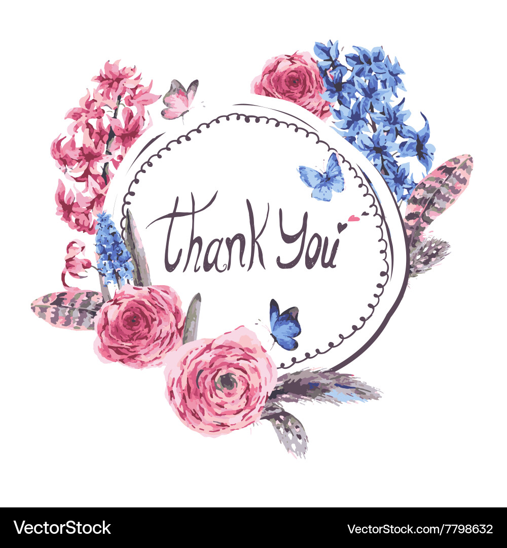 Vintage spring greeting card with blooming flowers
