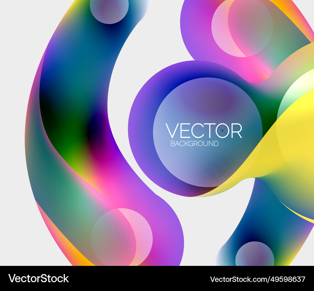 Beautiful flowing round shapes and circles Vector Image