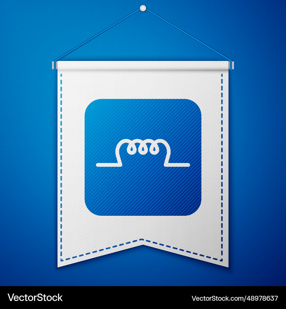 Blue inductor in electronic circuit icon isolated Vector Image