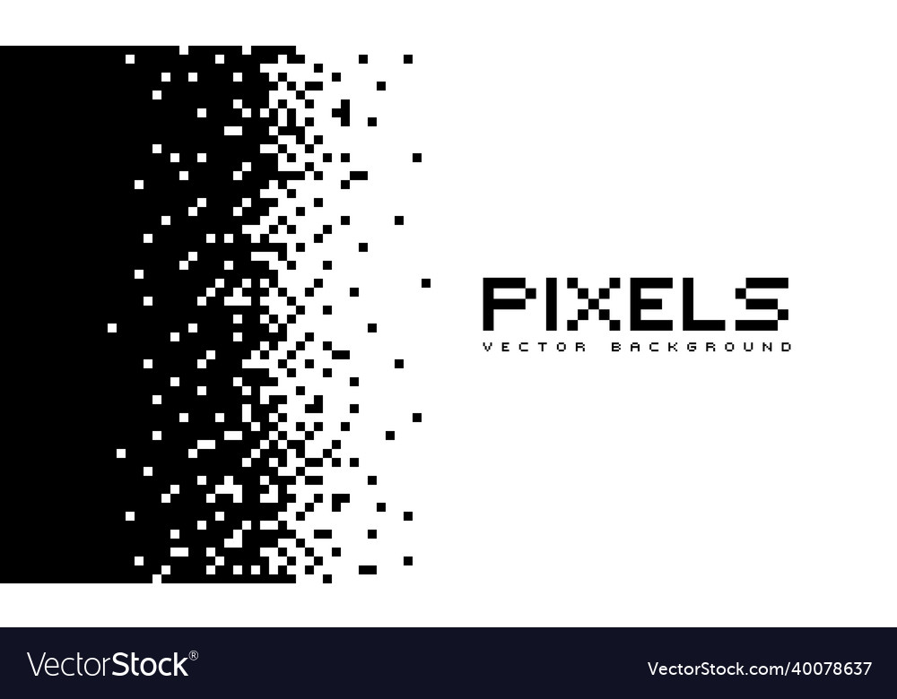 Disintegrates or dissolves on the pixel pattern Vector Image