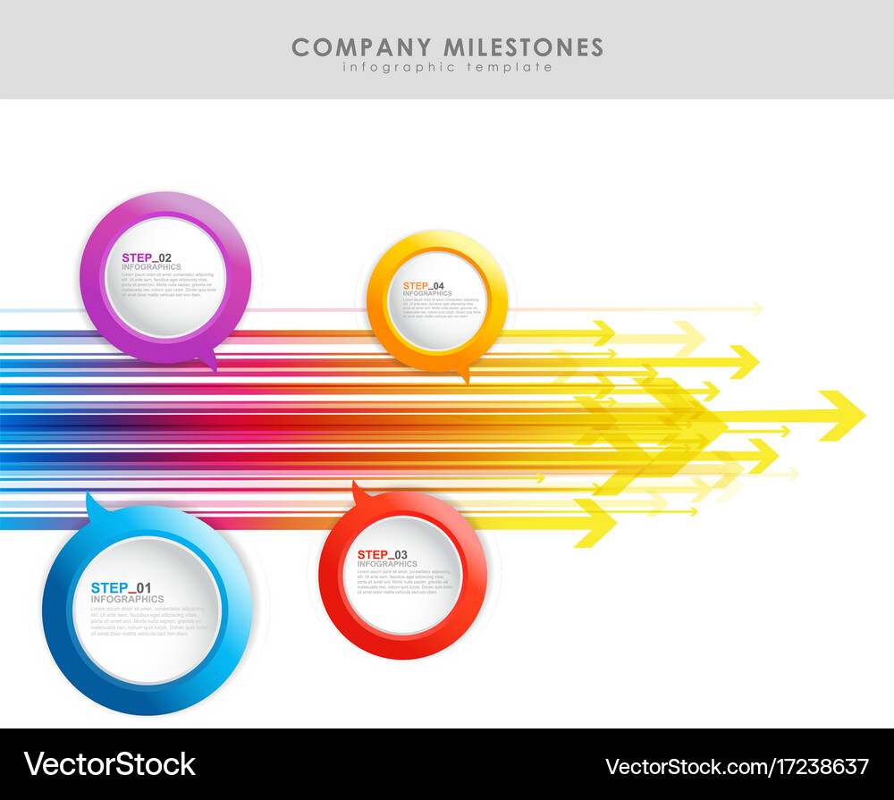 Infographic company milestones timeline template Vector Image