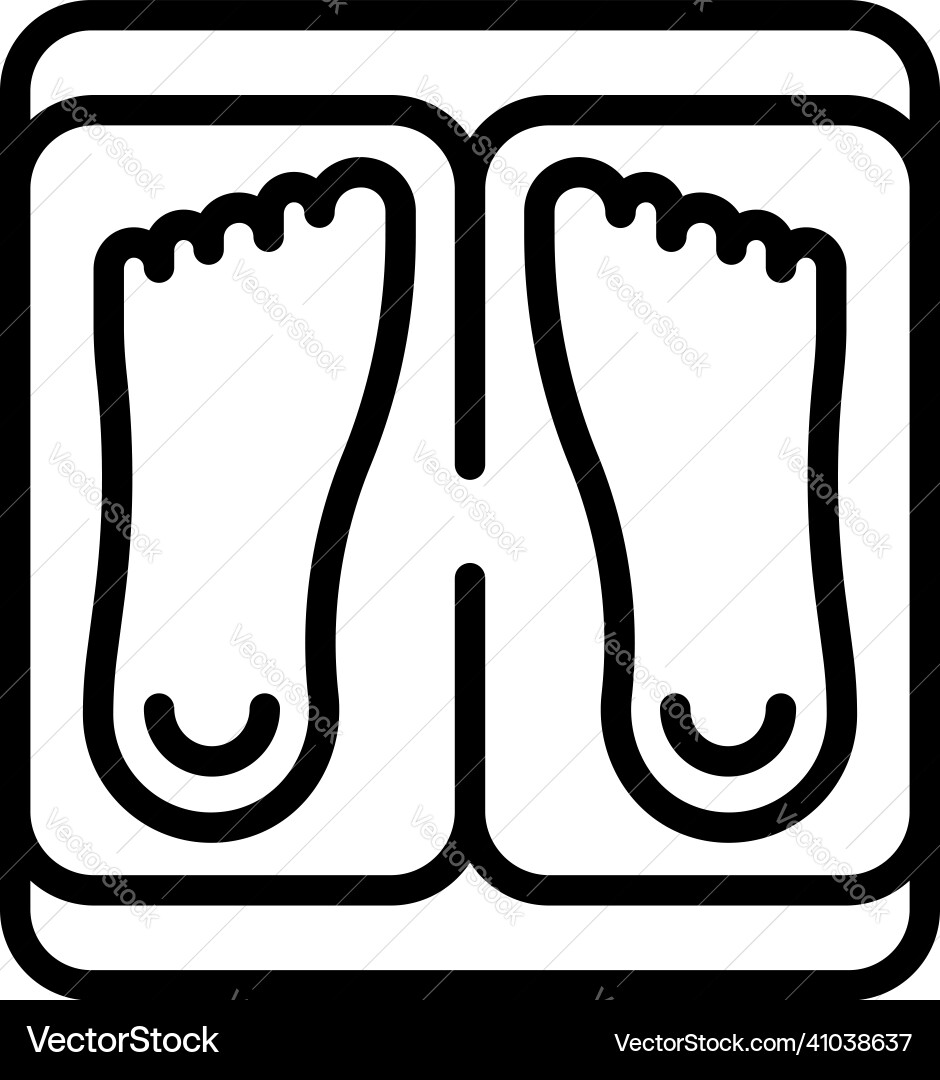 Leg hydro massage icon outline spa Royalty Free Vector Image