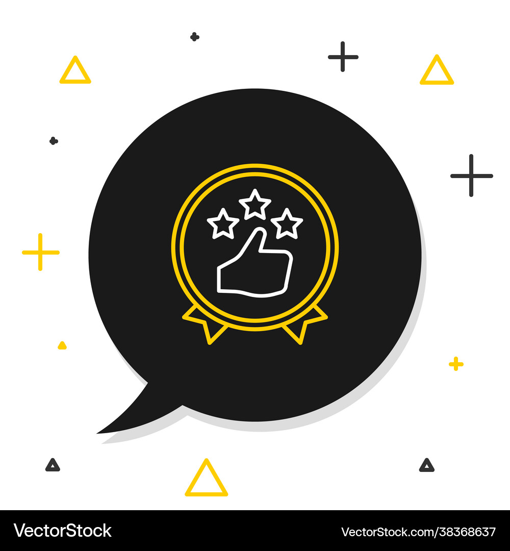 Line consumer or customer product rating icon Vector Image