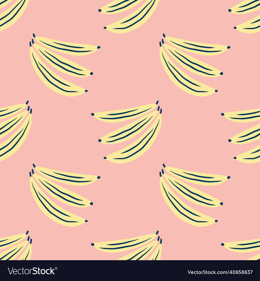 Pastel colors banana fruit childish cartoon groovy