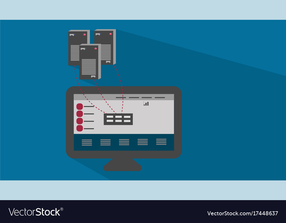 Server infographic Royalty Free Vector Image - VectorStock