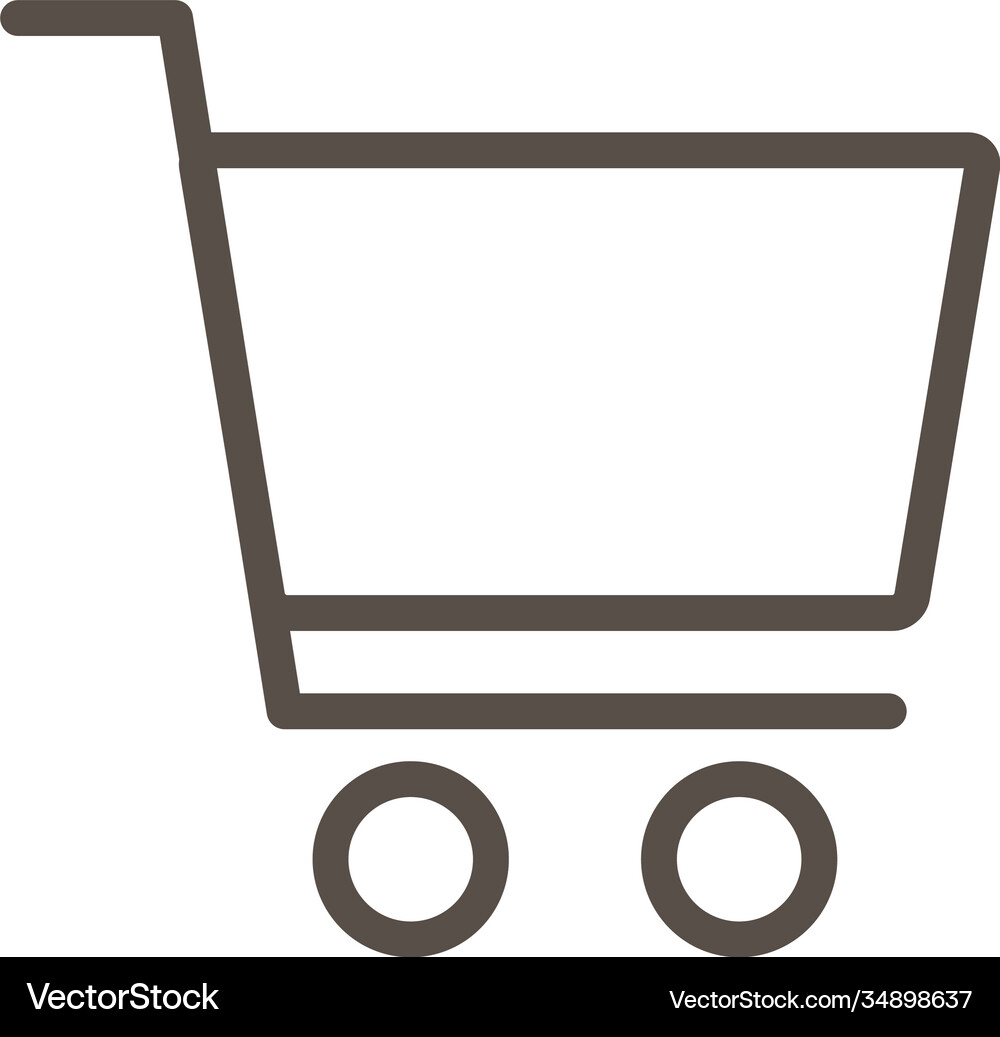 Shopping cart commerce line style icon Royalty Free Vector