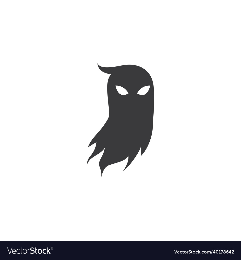 Black ghost Royalty Free Vector Image - VectorStock
