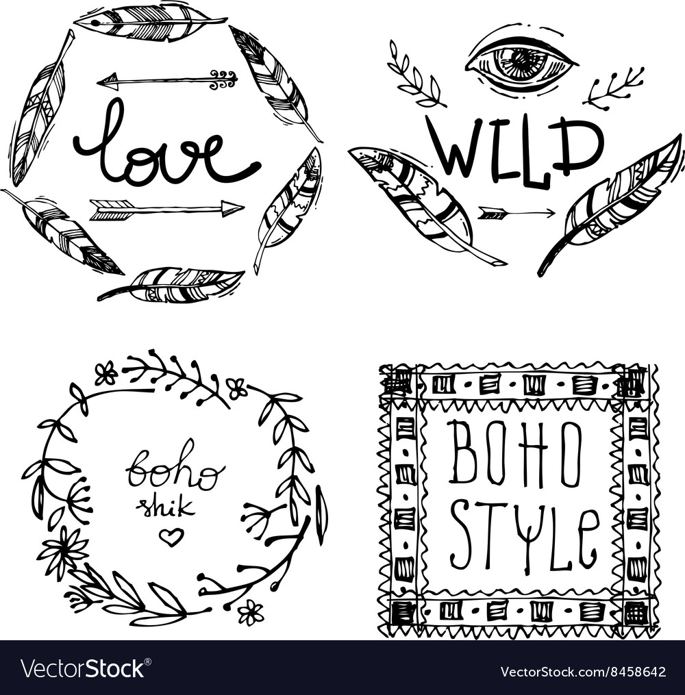 Boho Royalty Free Vector Image - VectorStock