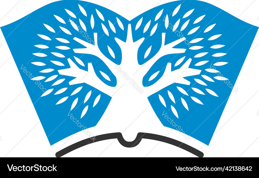 Book tree education logo icon brand identity Vector Image