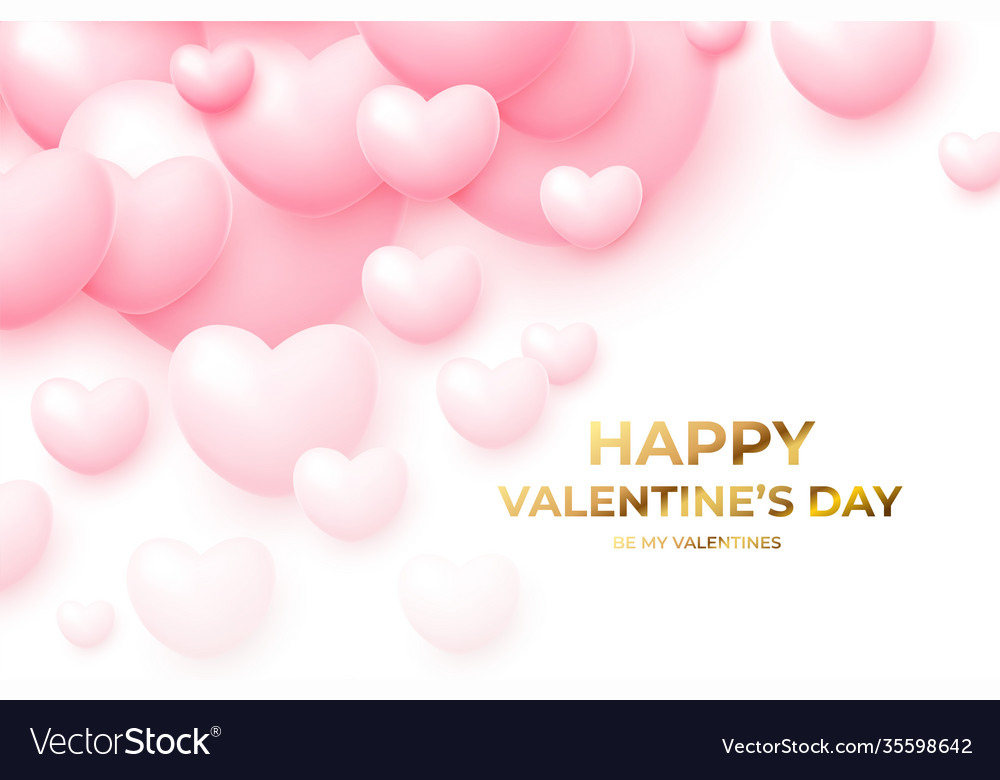 Design concept for valentines day poster with pink