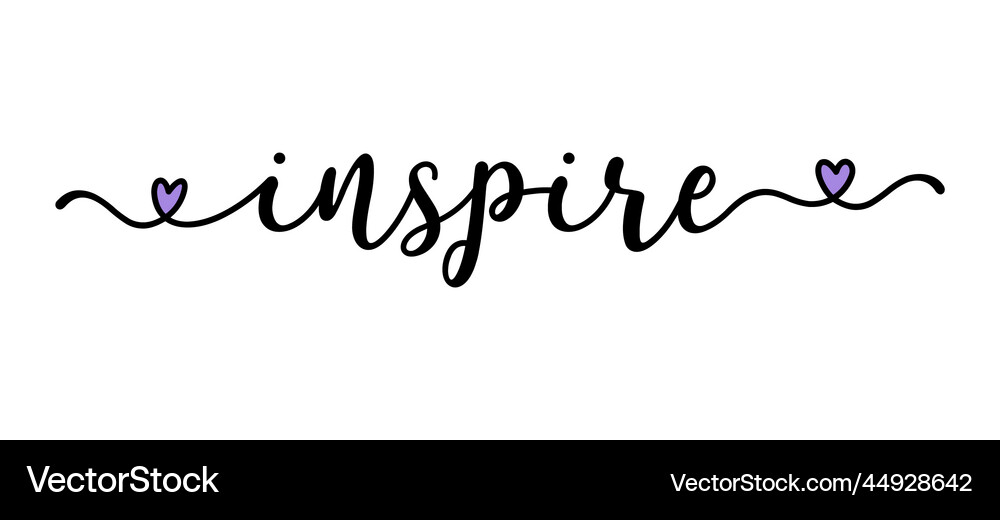 Hand sketched inspire word as ad web banner Vector Image
