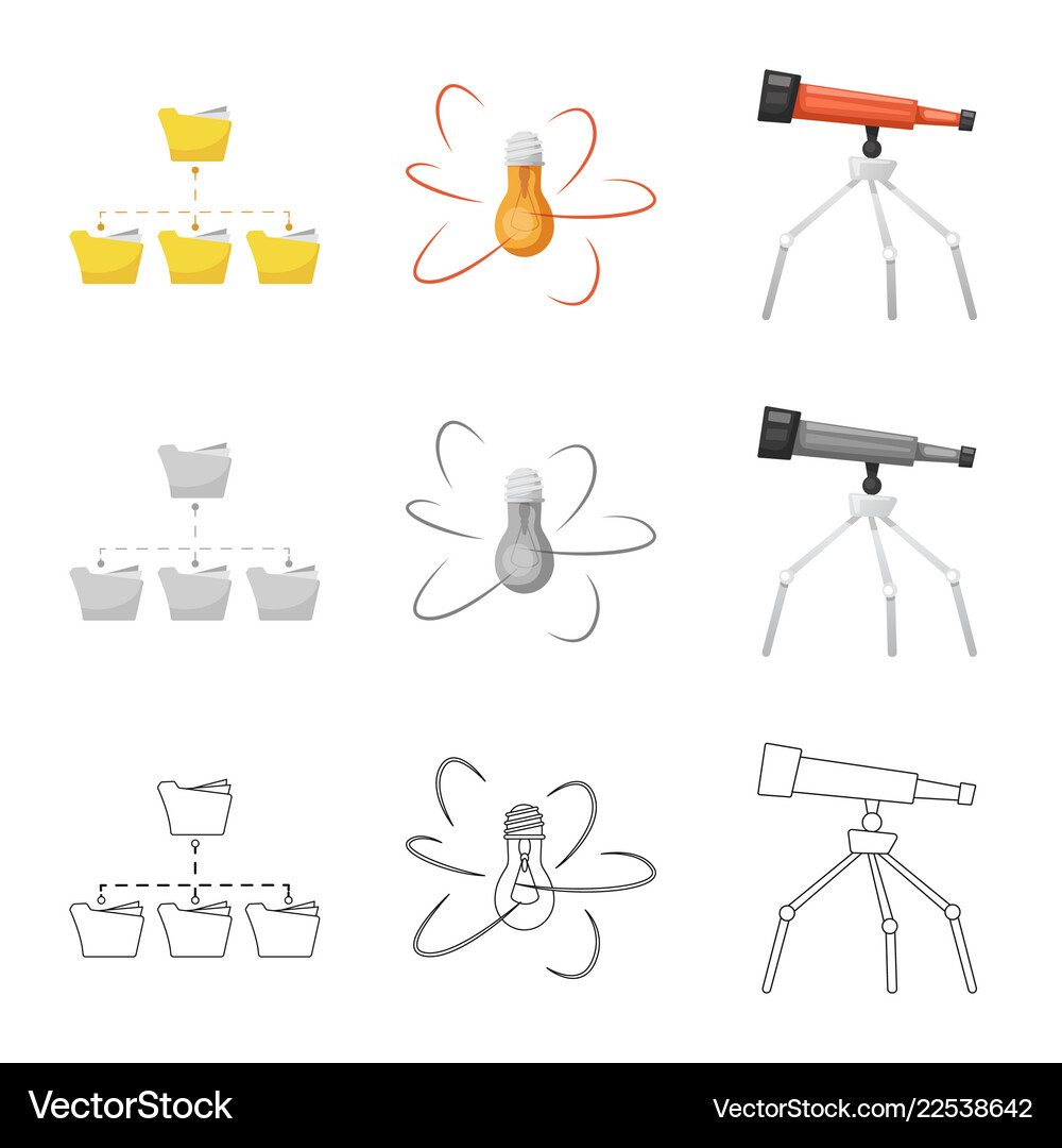 Isolated object of education and learning logo Vector Image