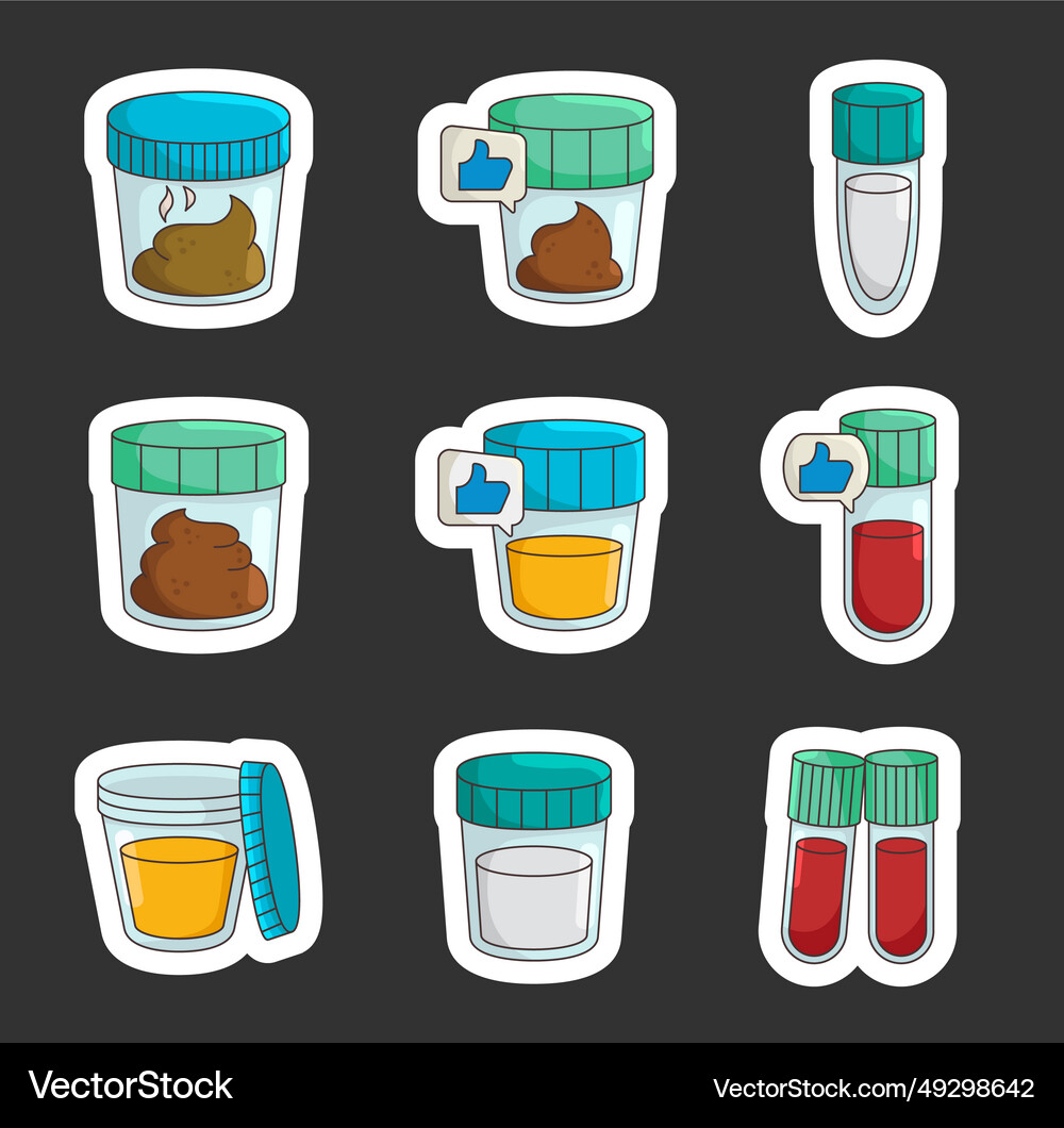 Medical analysis laboratory sticker bookmark Vector Image