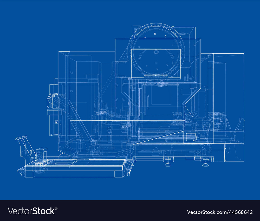Metalworking cnc milling machine Royalty Free Vector Image