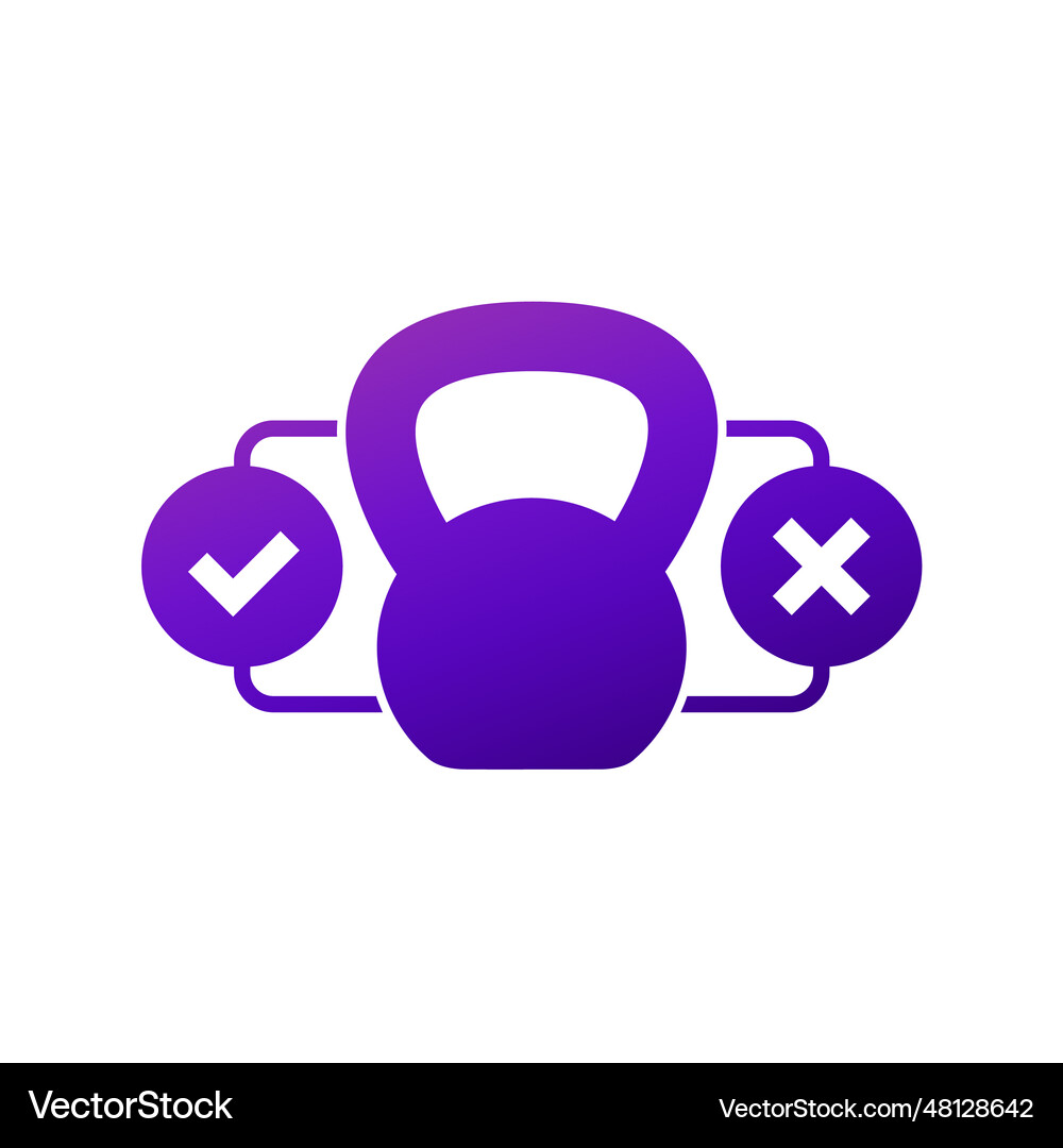 Pros and cons of strength training workout icon Vector Image