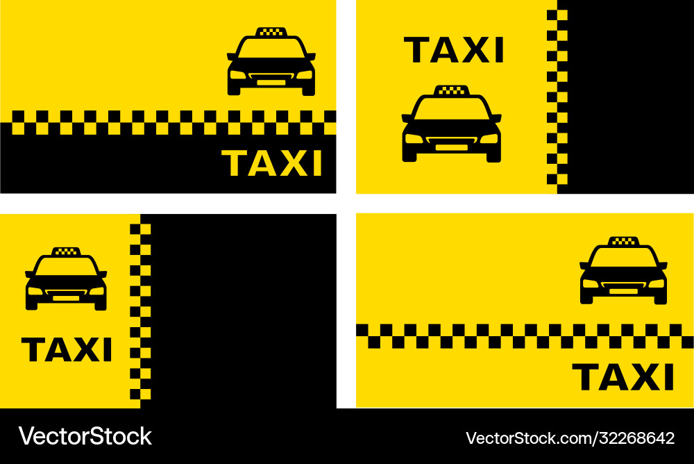 Set taxi background with place for text Royalty Free Vector