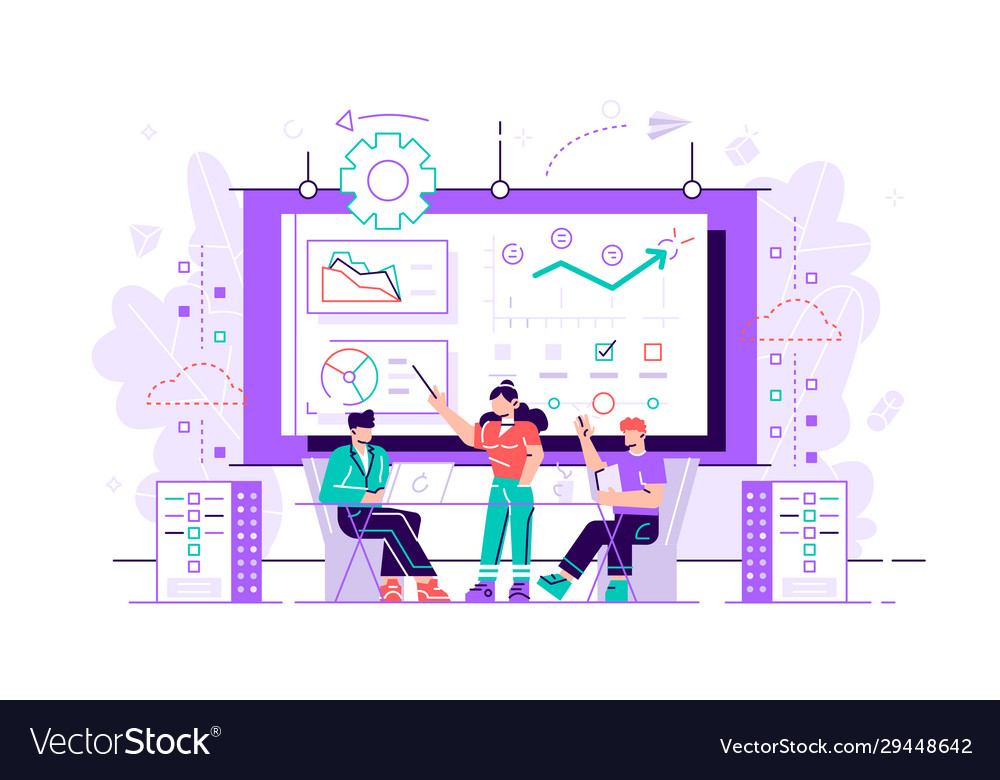 Software Engineer Statistician Visualizer Vector Image