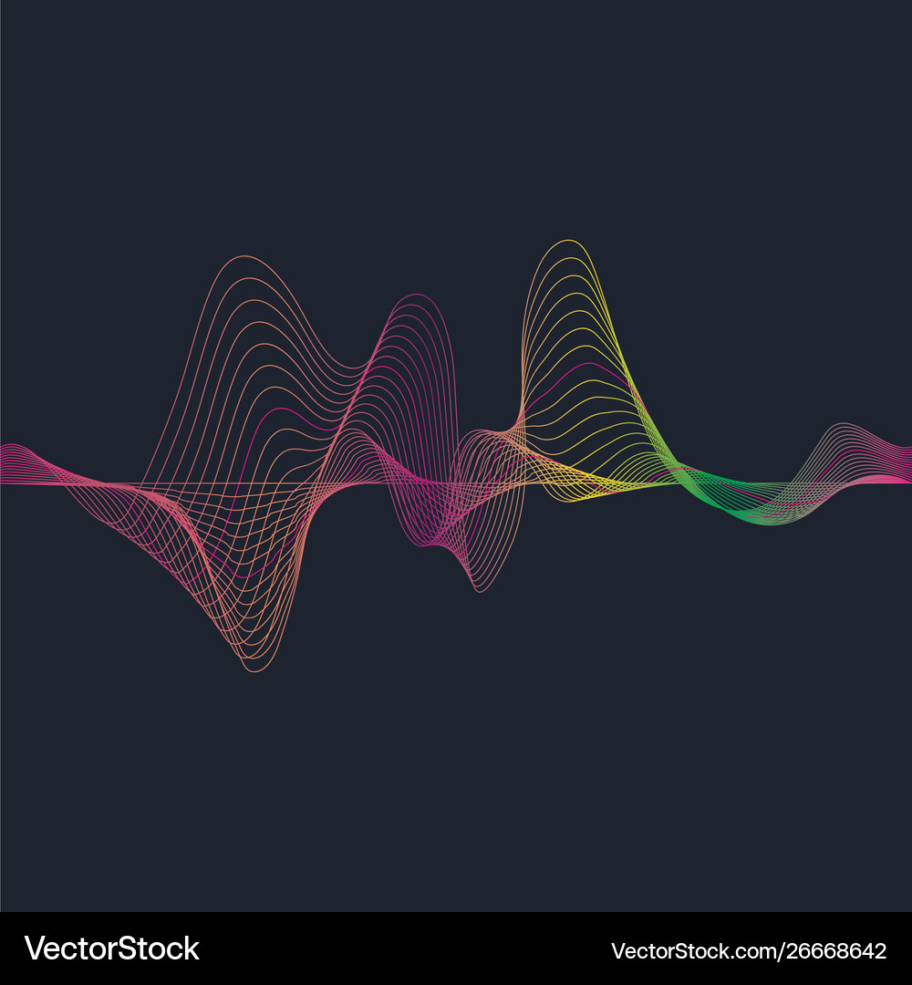 Sound waves Royalty Free Vector Image - VectorStock