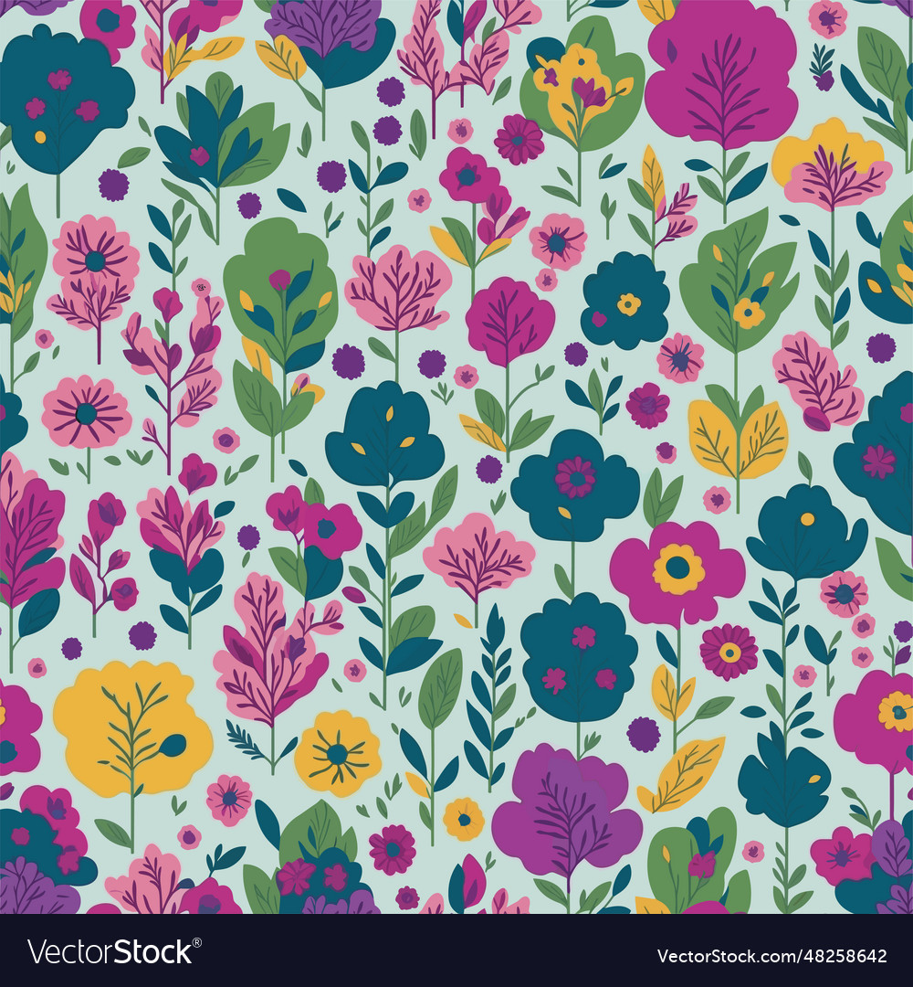 Stunning seamless flower patterns - natures beaut Vector Image