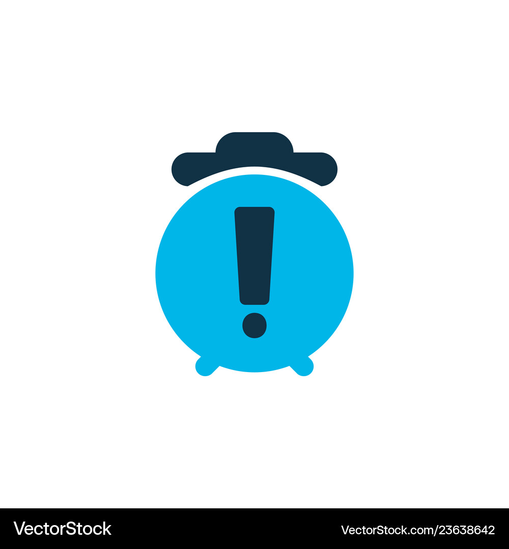 Warning alarm icon colored symbol premium quality Vector Image