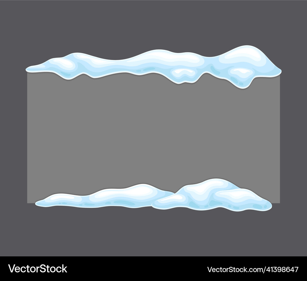 Blank frozen banner with snow geometric Royalty Free Vector
