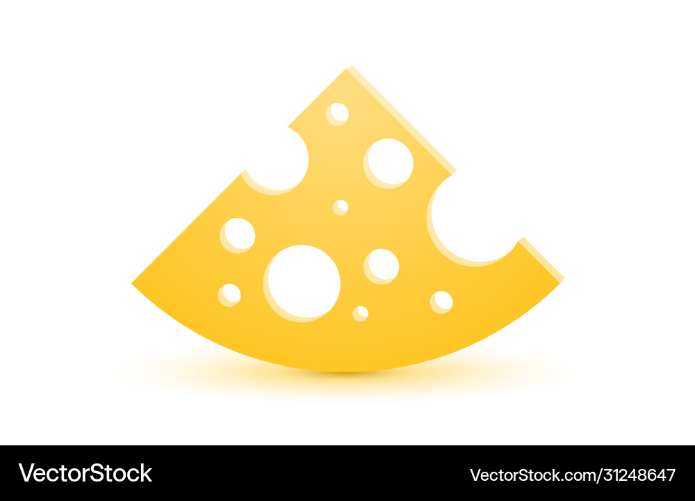 Cheese organic icon food object white background Vector Image