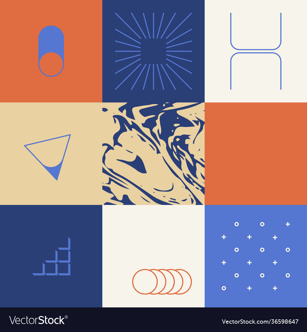 Digital collage pattern design Royalty Free Vector Image