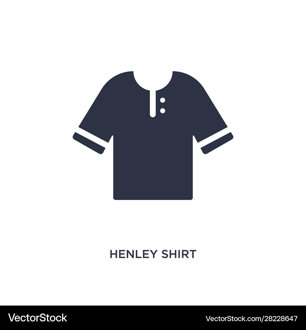 Henley shirt icon on white background simple Vector Image