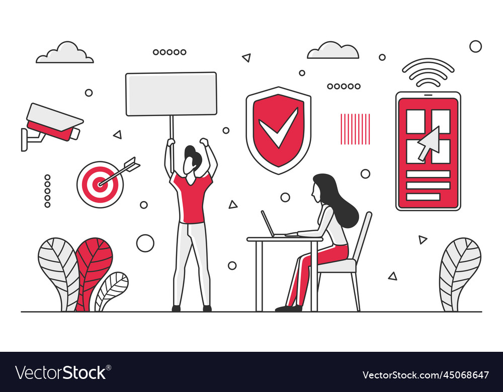 Mobile data security Royalty Free Vector Image