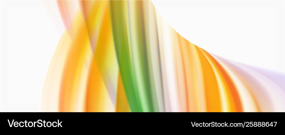 Modern liquid color flow on white - colorful Vector Image