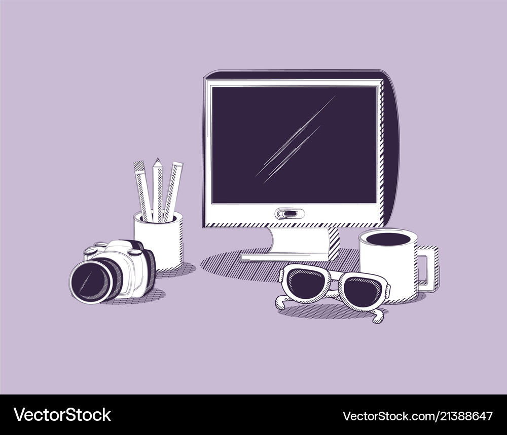 Office objects design Royalty Free Vector Image