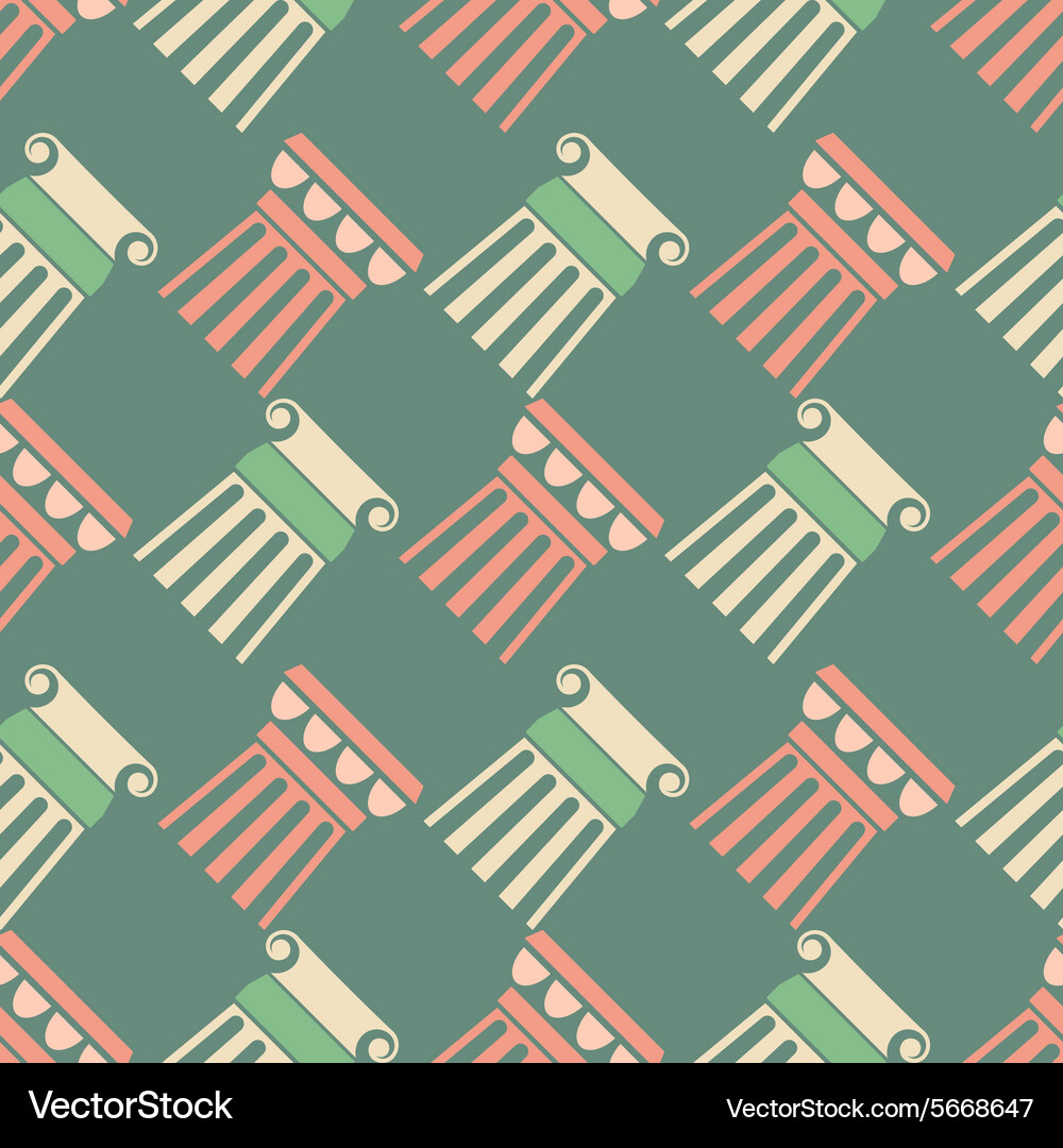 Seamless background with ancient columns Vector Image